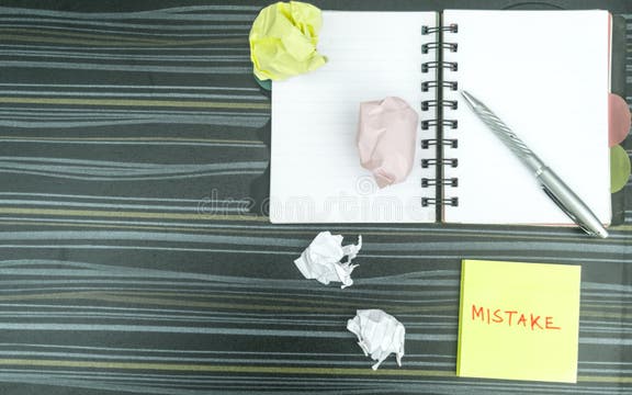 Mistake Written on Sticky Notes. Learning, Wrong, Blooper, Error ...