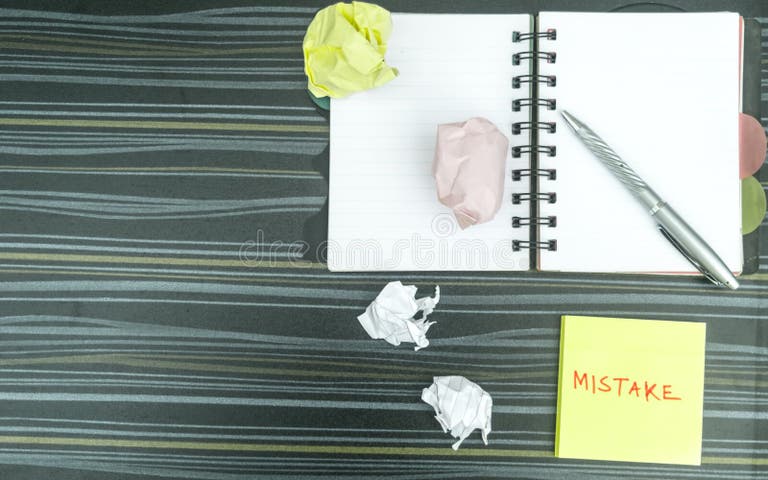 Mistake Written on Sticky Notes. Learning, Wrong, Blooper, Error ...