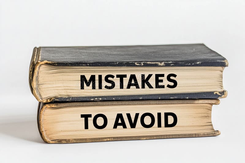 MISTAKES TO AVOID Text Written on a Sticky with Pencil and Glasses ...