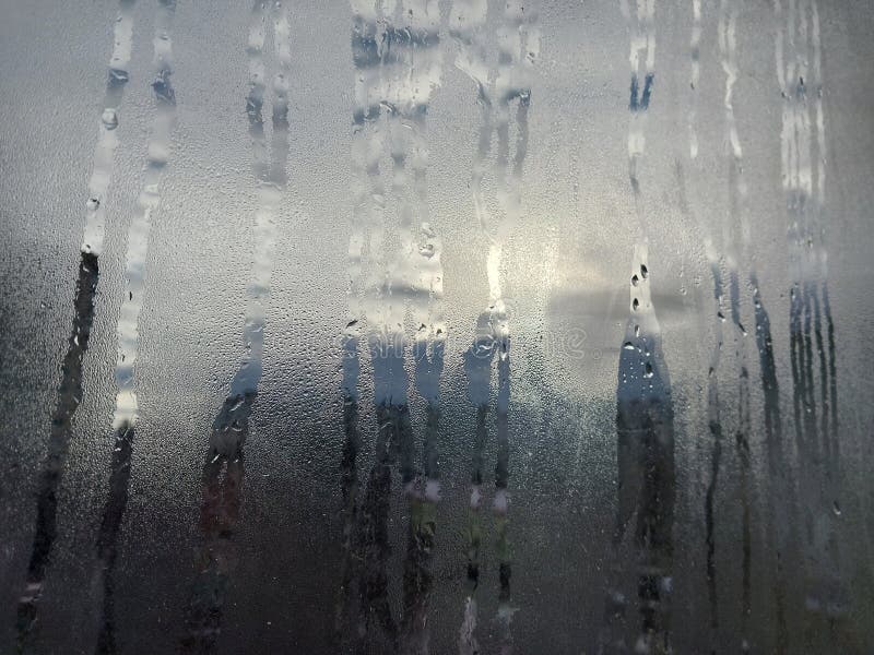 Misted Glass from the Evaporation of Moisture on the Balcony Stock ...
