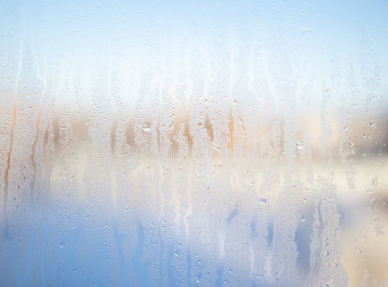 Misted Glass on the Window As an Abstract Background. Stock Image ...
