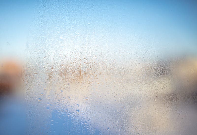 Misted Glass on the Window As an Abstract Background. Stock Image ...