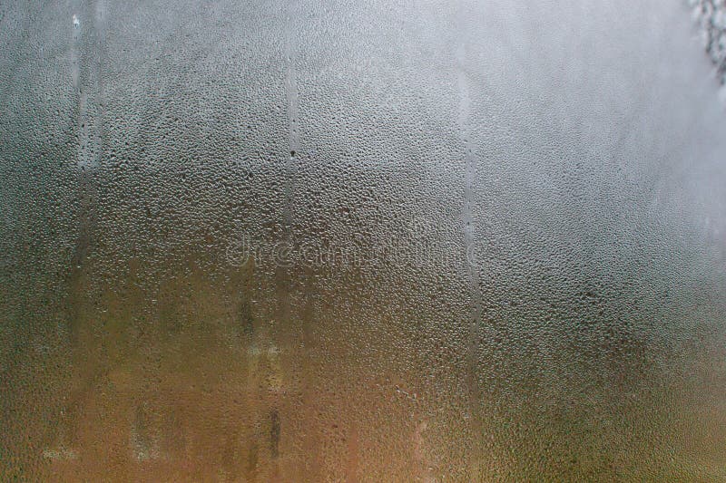 Misted Wet Window Glass. Background Stock Image - Image of clean ...