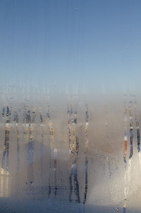 Misted window in winter stock image. Image of glazed - 134772115