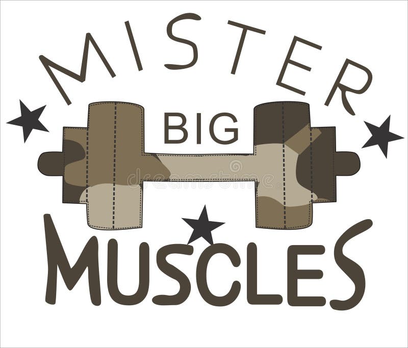 Mister Big Muscles Print Vector Art Stock Vector - Illustration of ...
