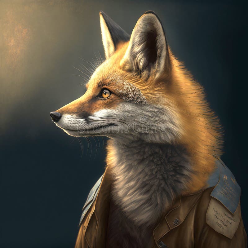 Mister Brown Fox Illustration of Wild Fox. Generative AI Stock ...