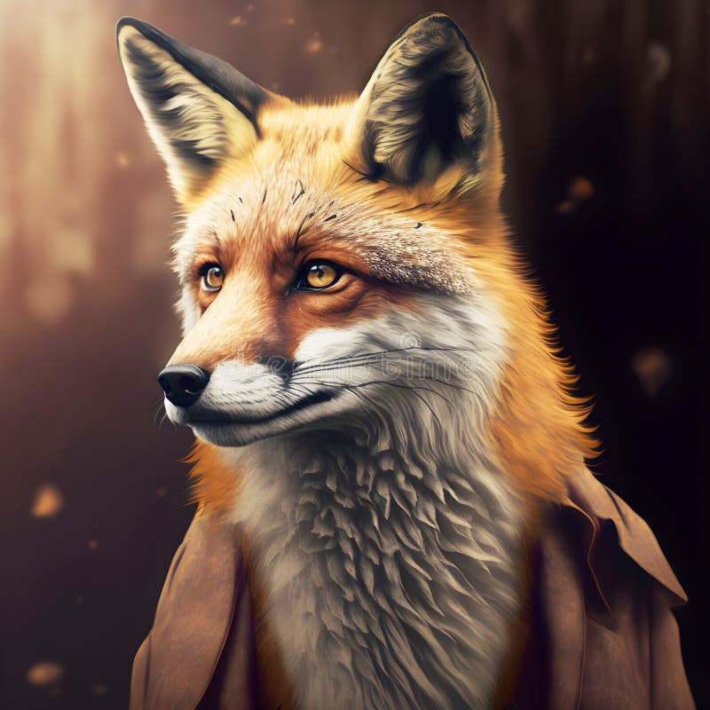 Mister Brown Fox Illustration of Wild Fox. Generative AI Stock ...