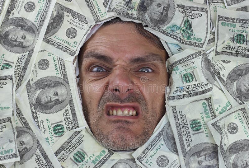 Mister Dollar is angry stock photo. Image of notes, money - 41192448