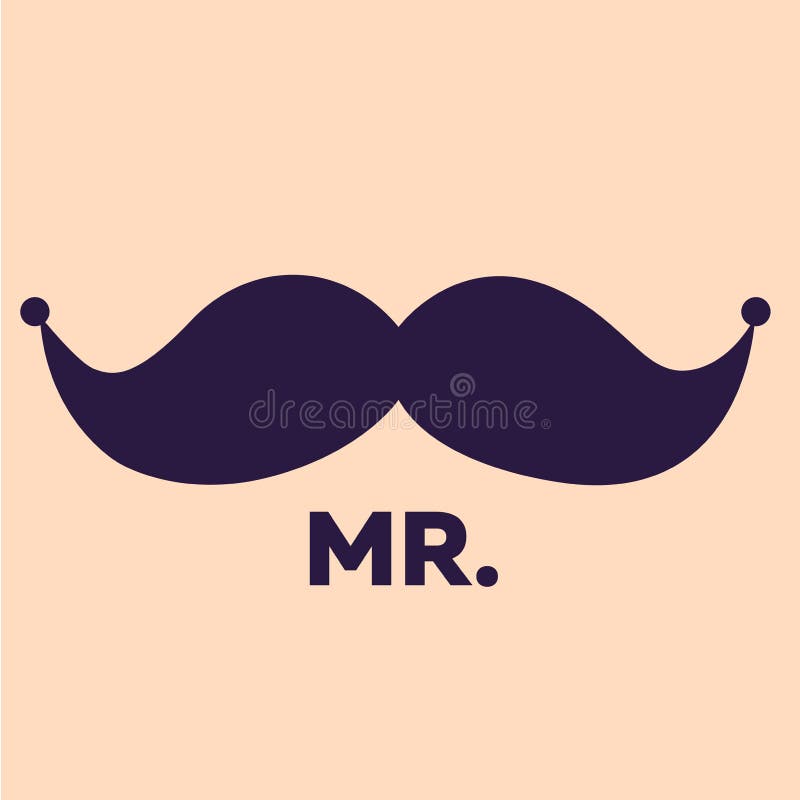 Mister and Mustaches. Simple Flat of Mustache. Print for Men. Stock ...