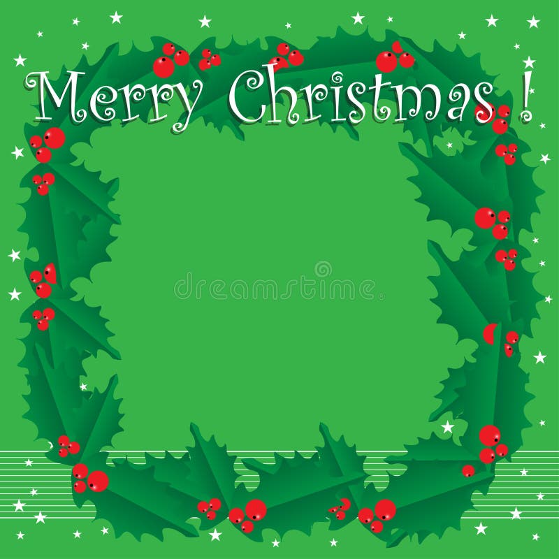 Mistletoe Christmas frame stock vector. Illustration of green - 35544861