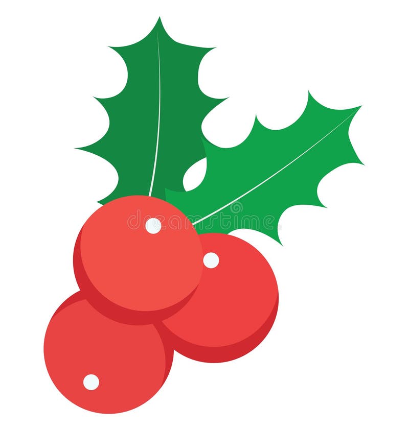 Mistletoe Colored Vector Icon that Can Be Easily Modified or Edit Stock ...