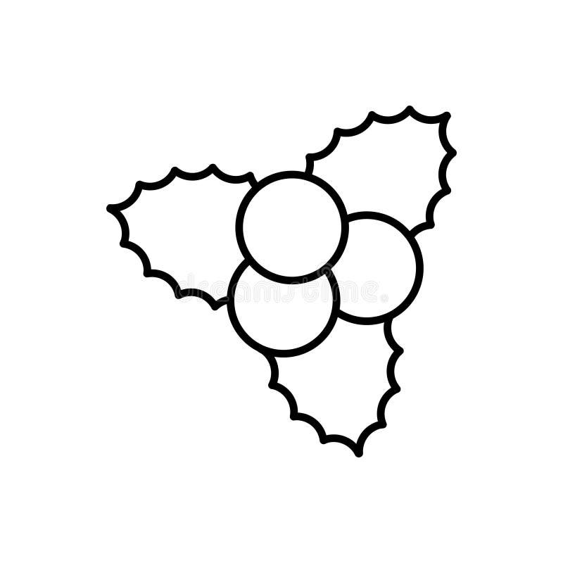 Mistletoe Icon Outline Style Design Vector Stock Vector - Illustration ...