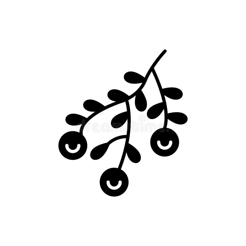 Mistletoe Icon Set. Holly Berry Vector Symbol Stock Vector ...