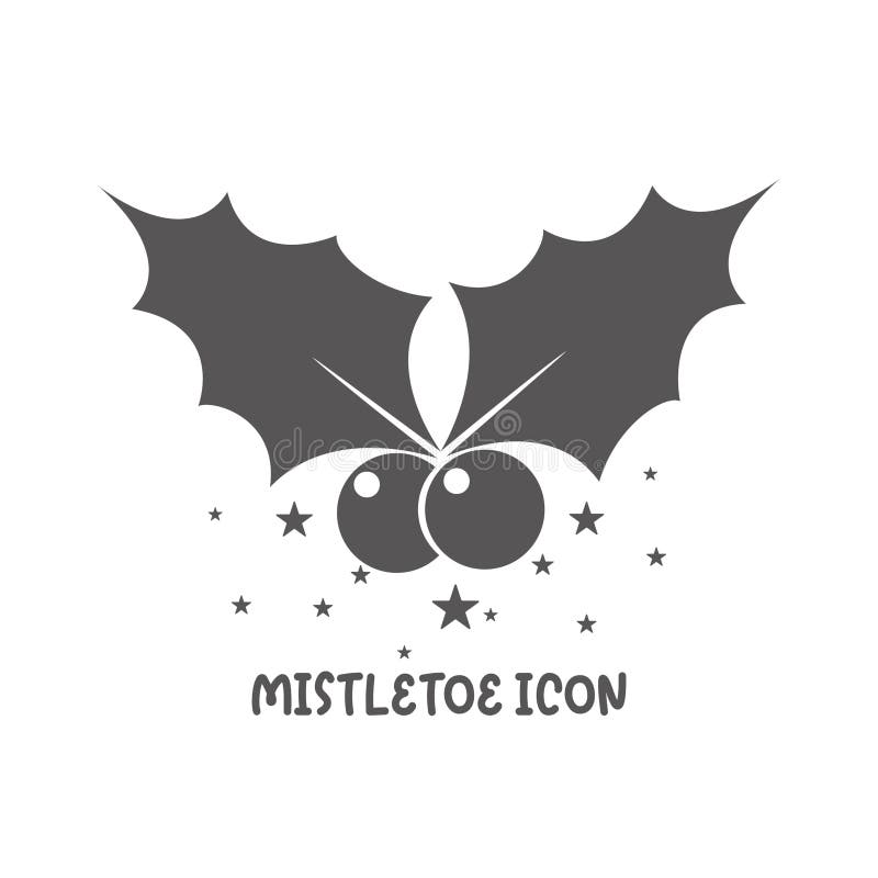 Mistletoe Icon Simple Flat Style Vector Illustration Stock Vector ...