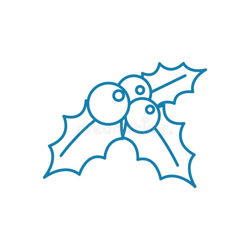 Mistletoe Linear Icon Concept. Mistletoe Line Vector Sign, Symbol ...