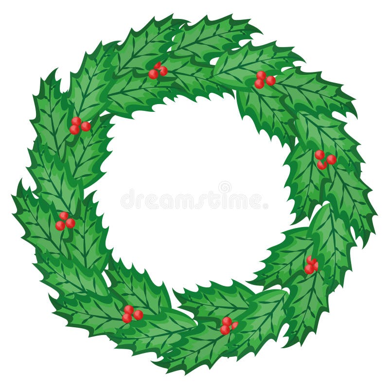 Mistletoe wreath design stock vector. Illustration of nature - 259797403