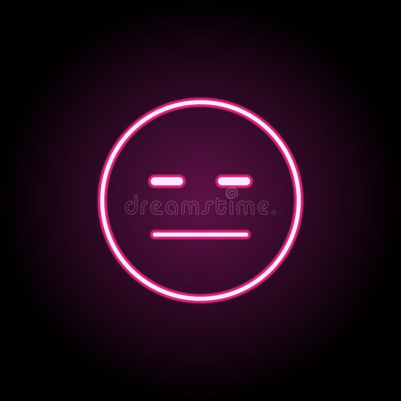 Mistrust Neon Icon. Simple Thin Line, Outline Vector of Emoji Icons for ...