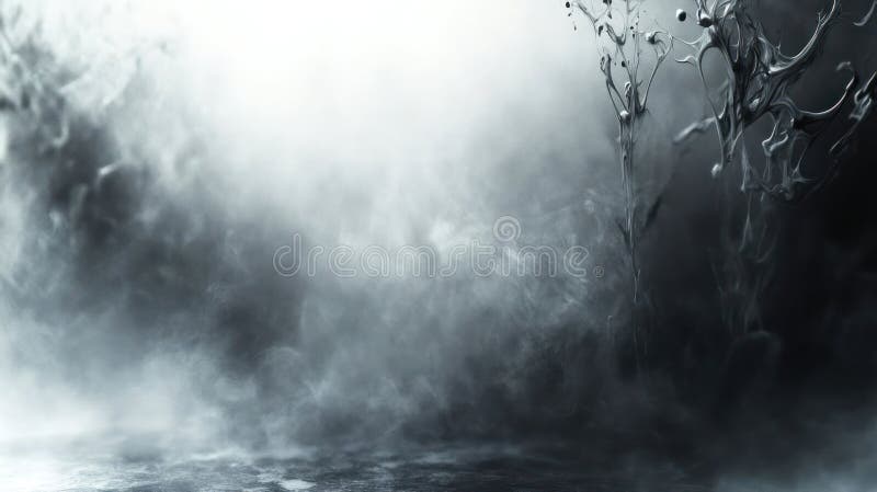 A Misty, Abstract Background with Swirling Smoke and Fluid Shapes Stock ...