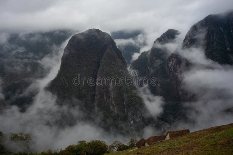 Misty Andes stock photo. Image of forest, architecture - 180121766