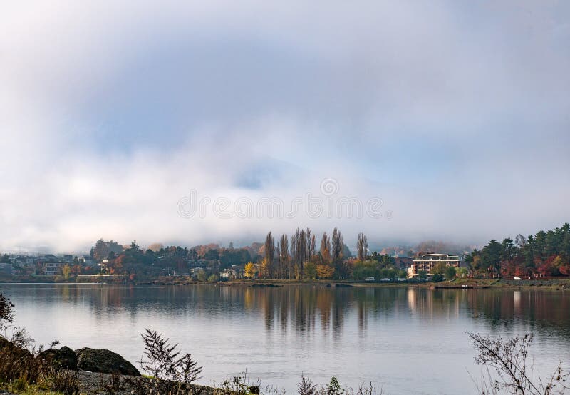 Misty autumn landscape stock image. Image of dawn, beautiful - 84813489