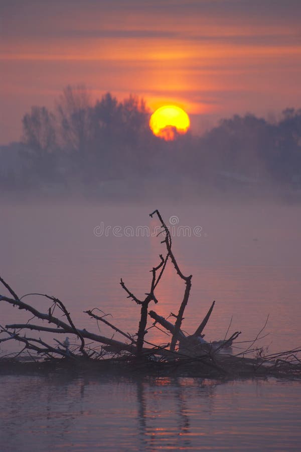 Misty Autumn Landscape stock photo. Image of misty, lake - 45208396