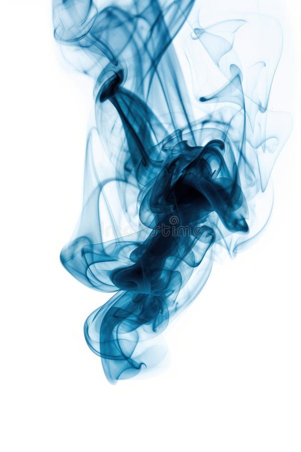 Misty Blue Smoke on Transparent Background . Stock Illustration ...