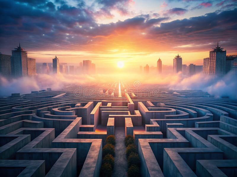 Misty Dawns Zen Maze Exploring Architectural Thought Patterns through ...