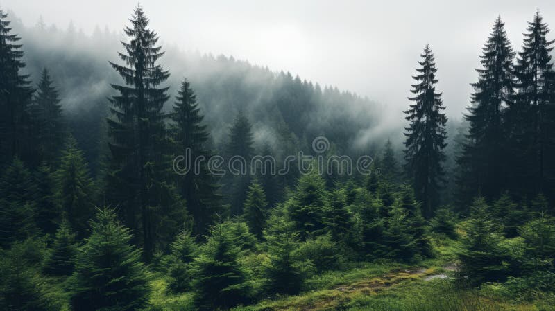 Misty Forest: a Swiss Style Narrative-driven Visual Storytelling Stock ...