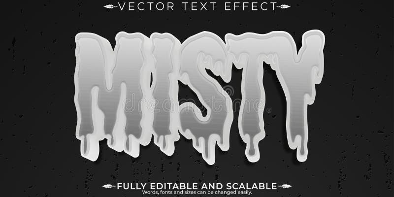 Misty Ghost Text Effect, Editable Horror and Scary Text Style Stock ...