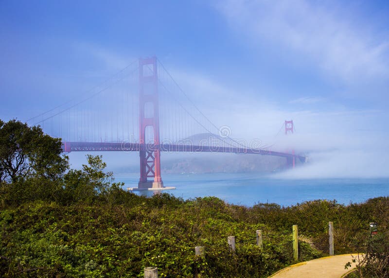 Misty Golden Gate Bridge, San Francisco Stock Photo - Image of gate ...