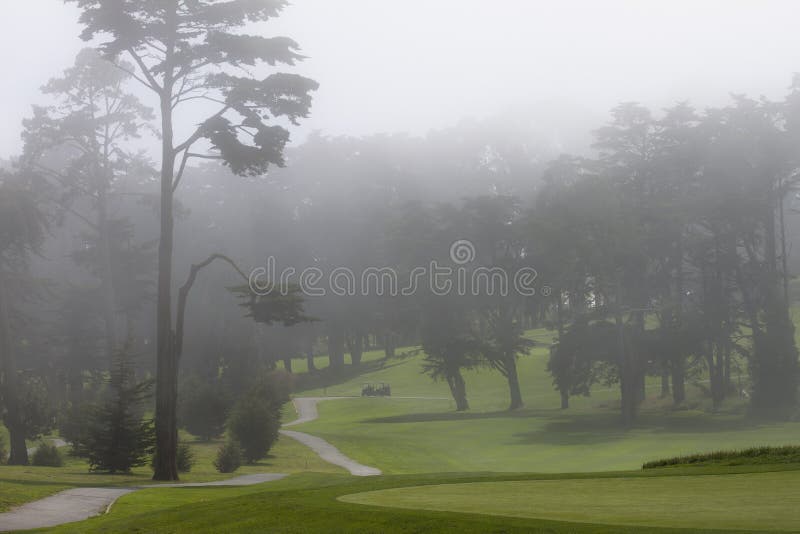 Misty golf course stock photo. Image of outdoor, club - 28452238