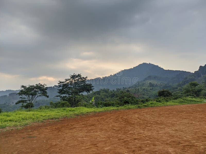 Misty Hills and Verdant Mountain Range in West Java Stock Photo - Image ...