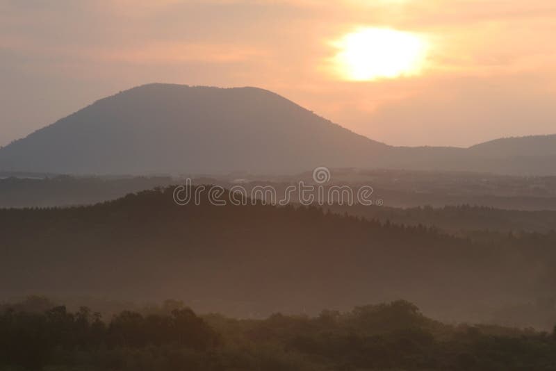 Misty Morning stock image. Image of orange, fall, mountain - 1663347