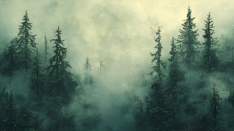 Misty Mountain Forest, Fog, Trees, Scenic, Nature, Background Stock ...