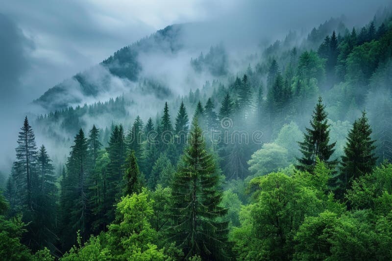 Misty Mountain Forest, Ideal for Active Hiking Adventures and Outdoor ...