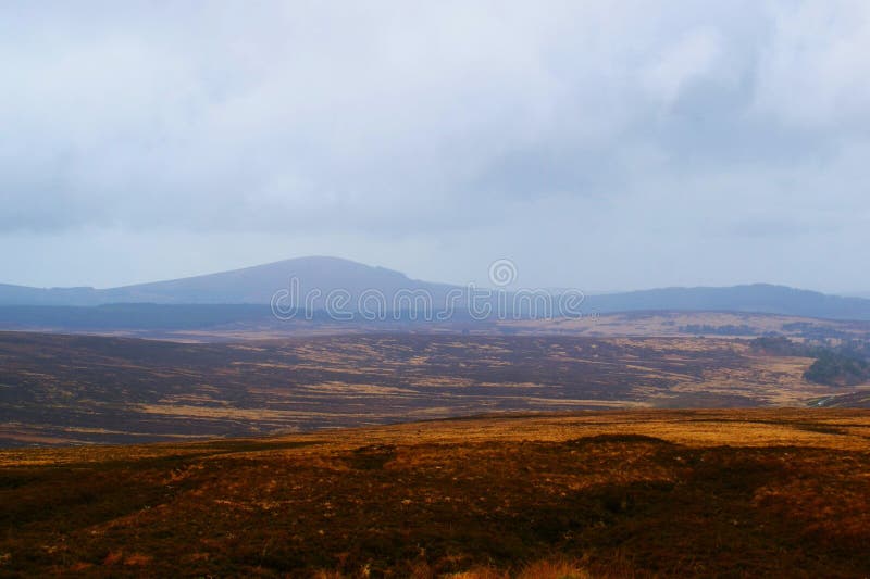 Misty Mountain Landscape in Autumn. Landscape in Ireland. Stock Image ...