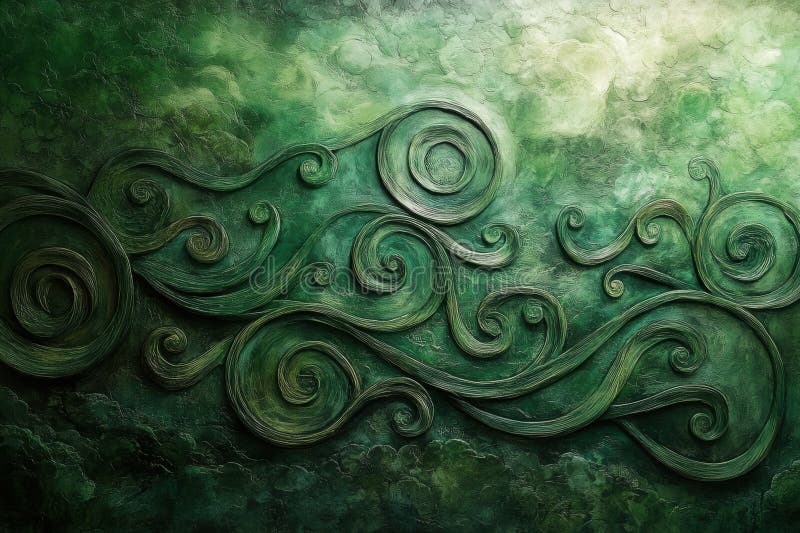 Celtic-inspired Mural, Misty Mural Adorned with Celtic Patterns ...
