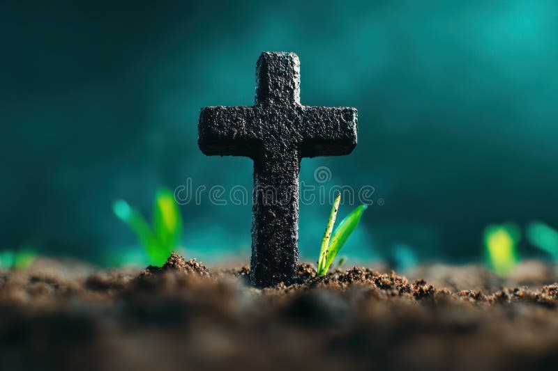 Misty Pathway with Cross - a Peaceful Scene of a Cross on a Path ...