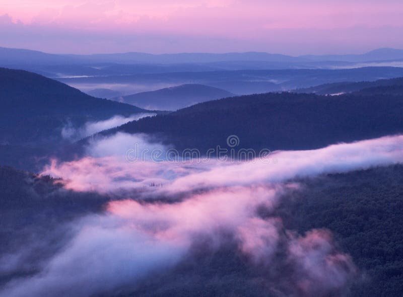 Misty purple mountains stock photo. Image of cloudy, nature - 62215566