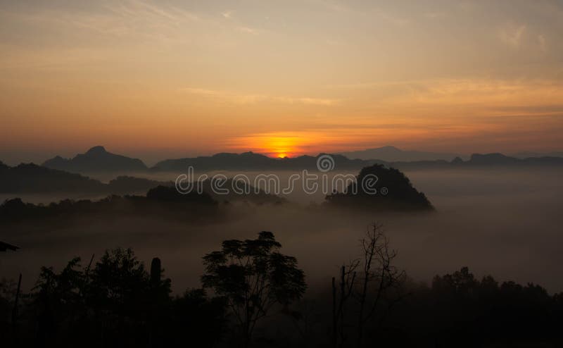 Misty sea stock image. Image of landscape, background - 275188379