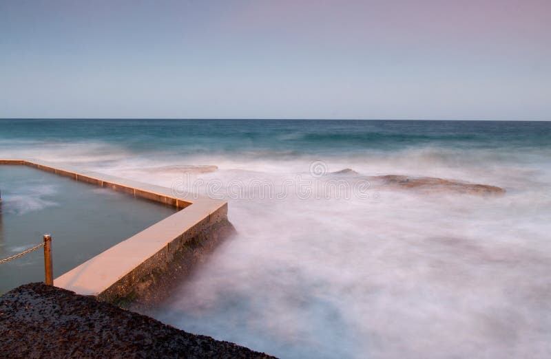 Misty water tidal pool stock photo. Image of pattern - 40335818