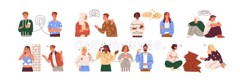 Misunderstanding, Conflicts between People Set. Communication Problems ...