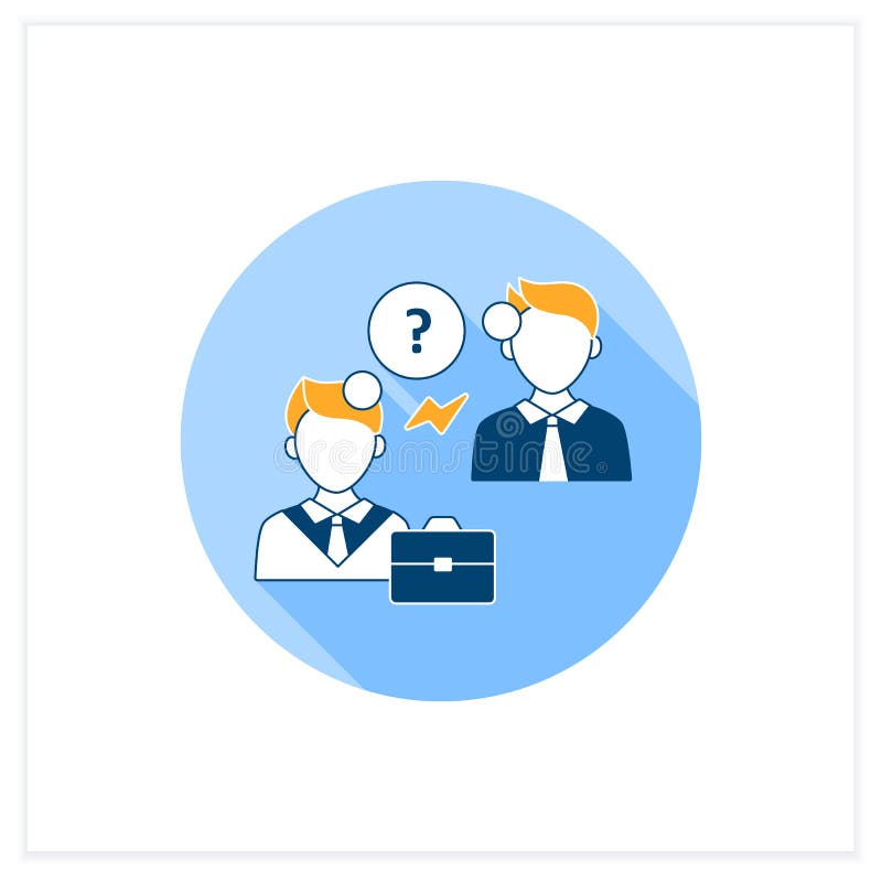 Misunderstanding flat icon stock vector. Illustration of exchanging ...