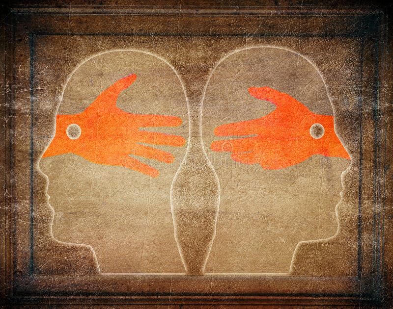 Misunderstandings Digital Illustration Concept with Slhouette Stock ...