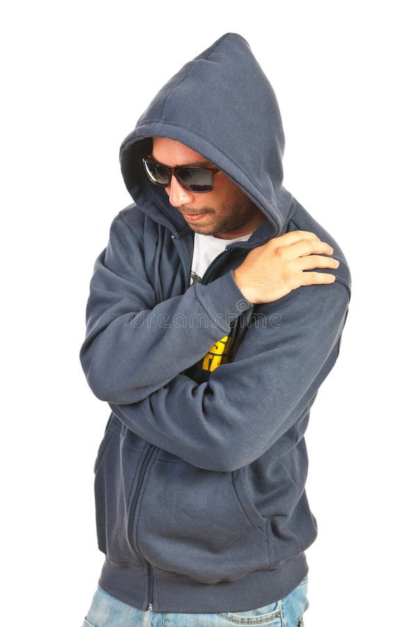 Mit Kapuze Rappermann stockbild. Bild von beiläufig, mann - 31816563