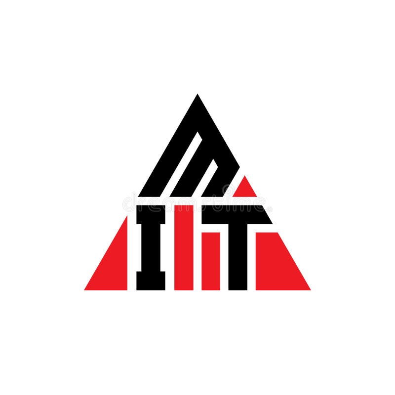 MIT Triangle Letter Logo Design with Triangle Shape. MIT Triangle Logo ...