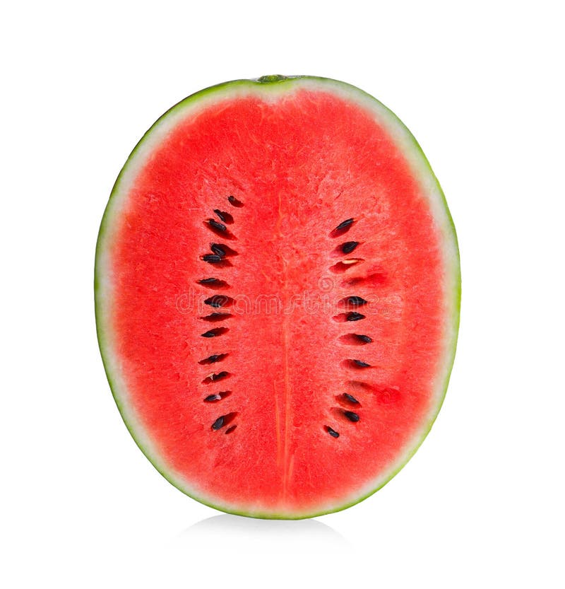 Sandía Cortada Por La Mitad Imagen de archivo - Imagen de rojo, crudo ...