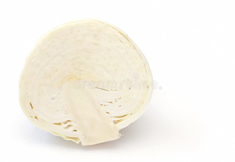 Mitad de una col blanca imagen de archivo. Imagen de fresco - 23629421