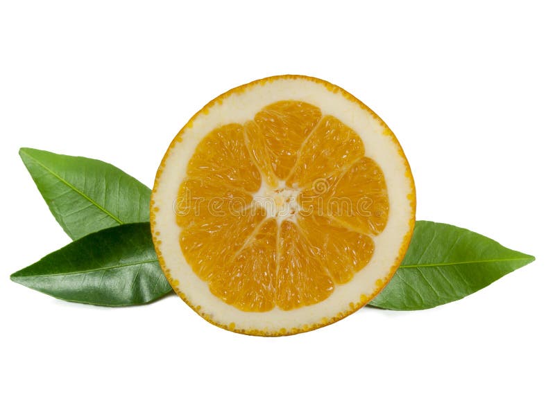 Naranja partida en dos imagen de archivo. Imagen de halved - 16220585