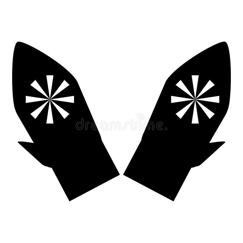 Mitaines Avec L'icône De Flocon De Neige, Style Simple Illustration de ...